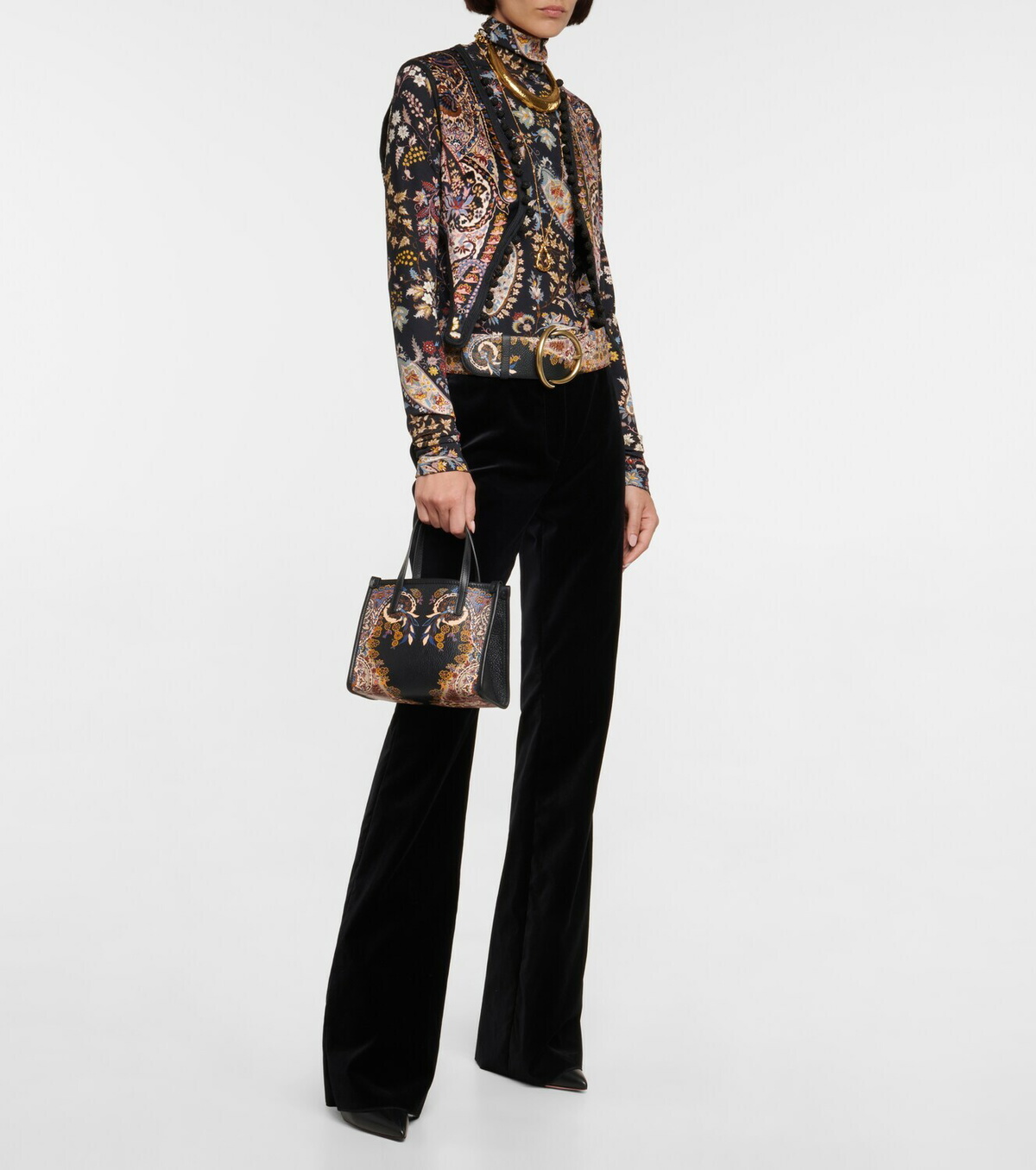 Etro - Printed leather tote bag Etro