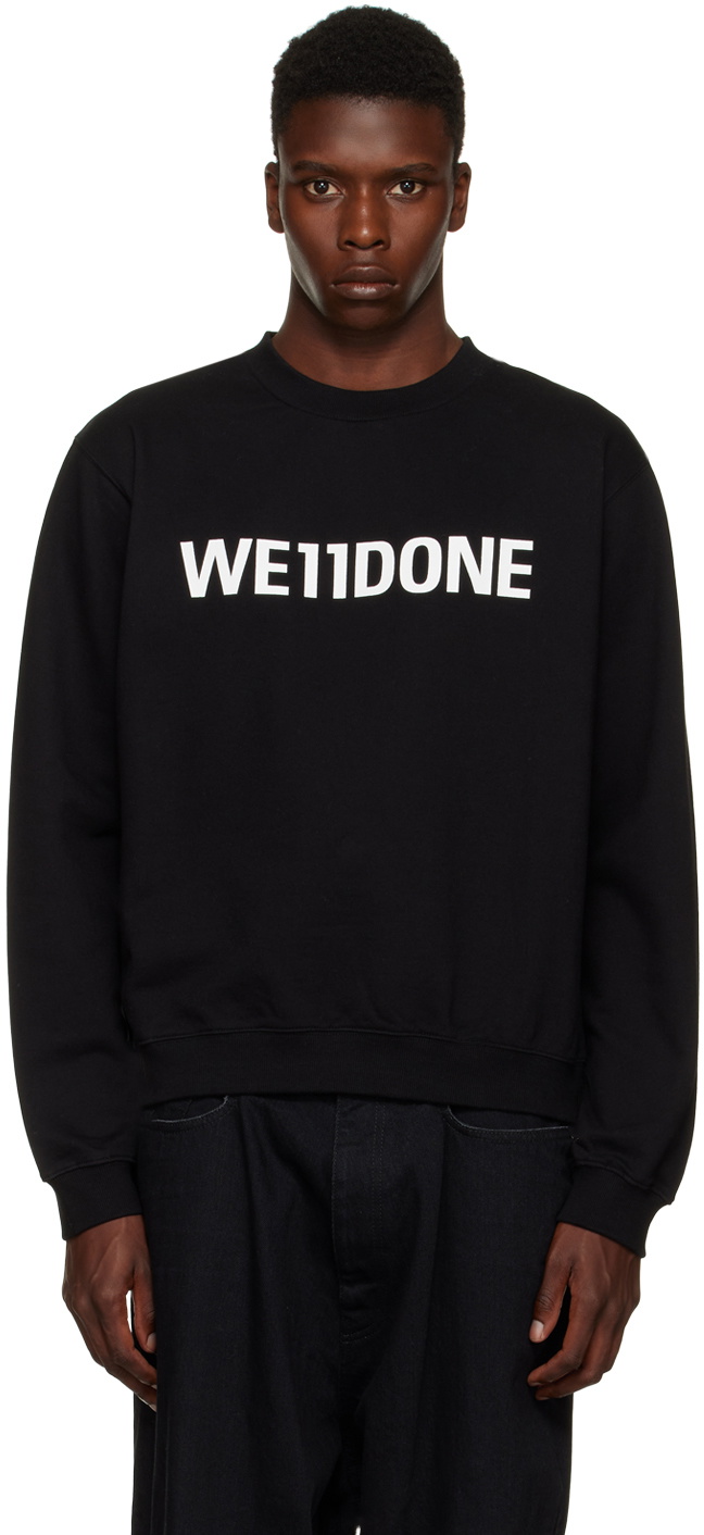 We11done Black Printed Sweatshirt We11done