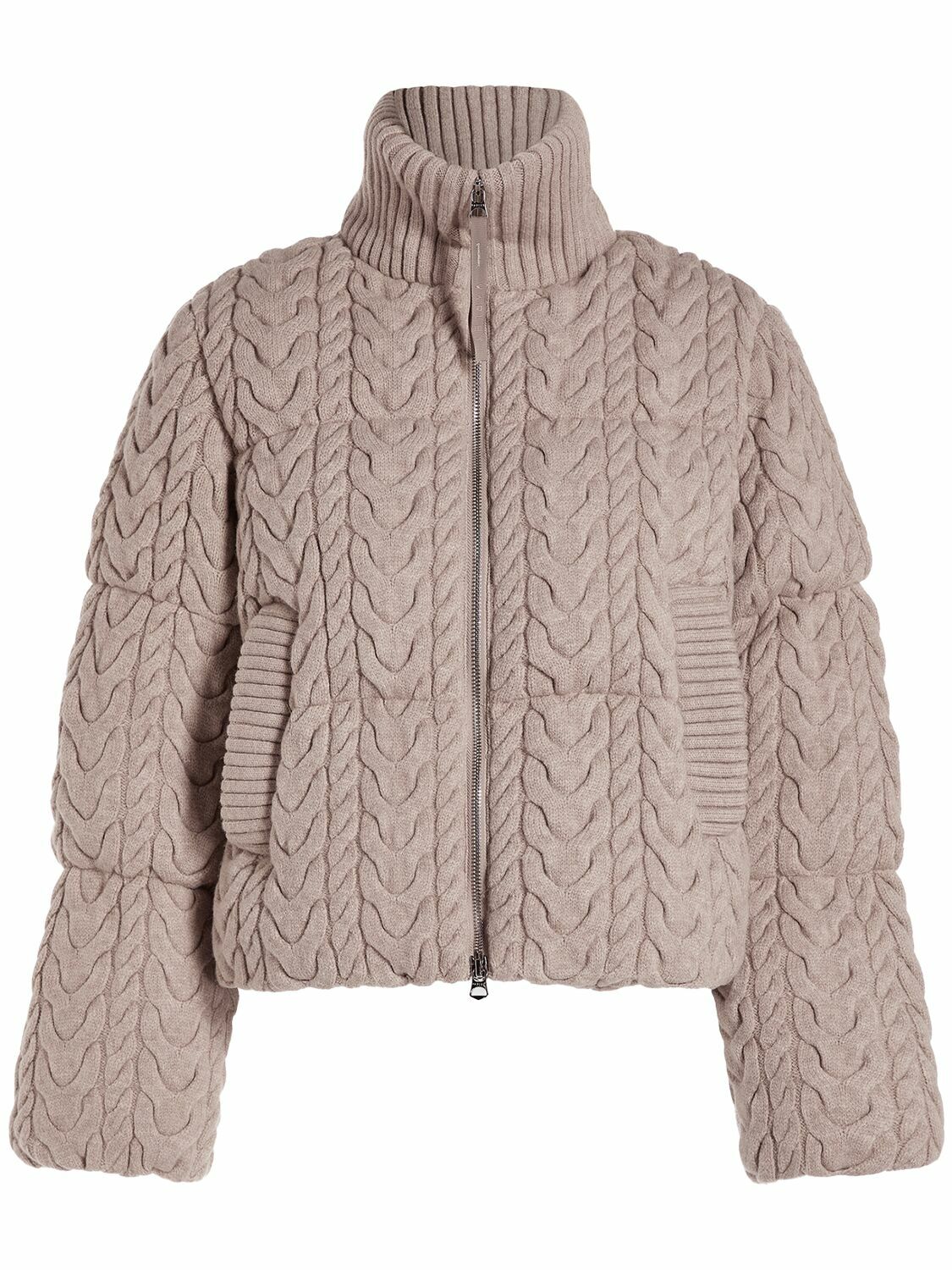 VARLEY Reggie Cable Knit Puffer Jacket Varley