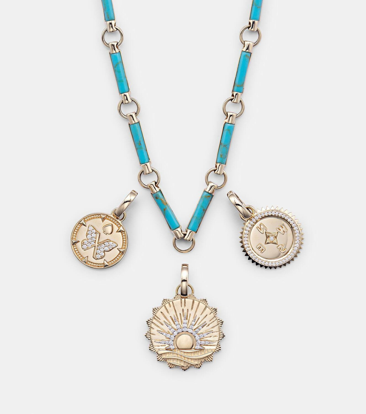 FoundRae New Beginnings 18kt gold necklace with diamonds Foundrae