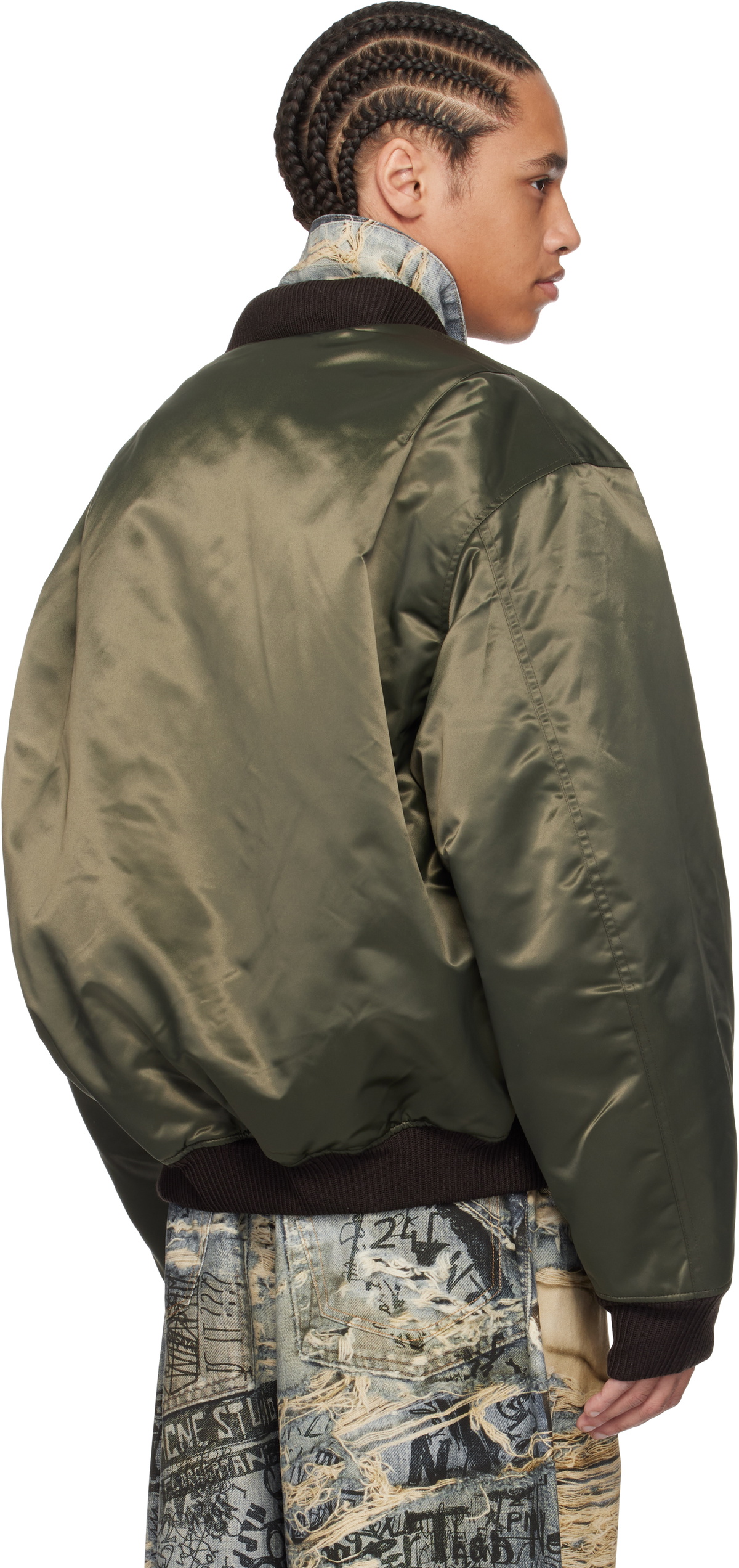 Acne Studios Khaki Logogram Bomber Jacket Acne Studios