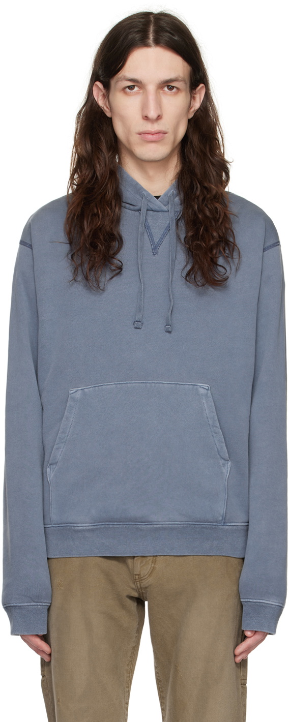 John Elliott Blue Thermal Hoodie John Elliott