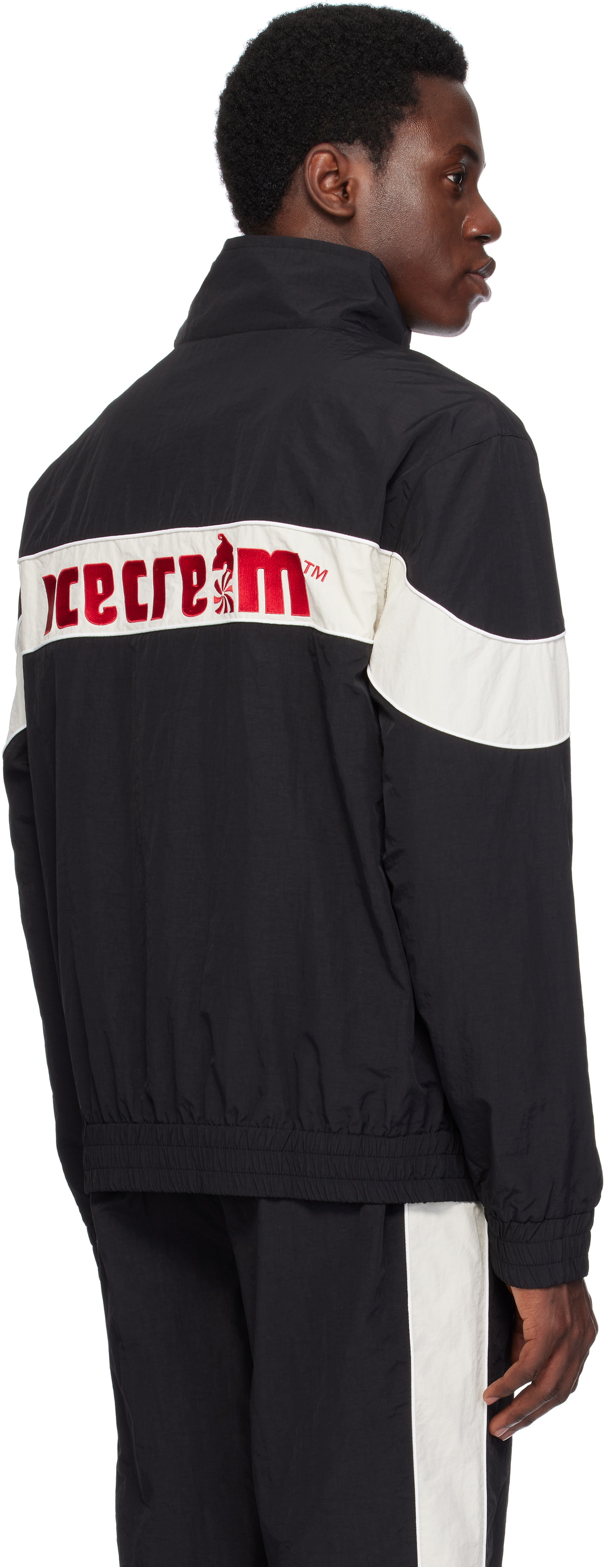 ICECREAM Black Nylon Track Jacket ICECREAM