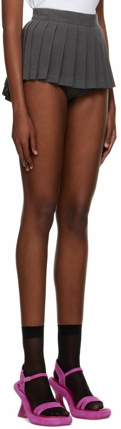 Pushbutton SSENSE Exclusive Gray Pleated Skort Pushbutton