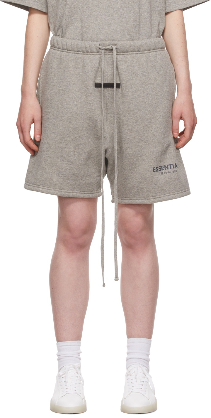 Fear of God ESSENTIALS Grey Fleece Sweat Shorts Fear Of God Essentials
