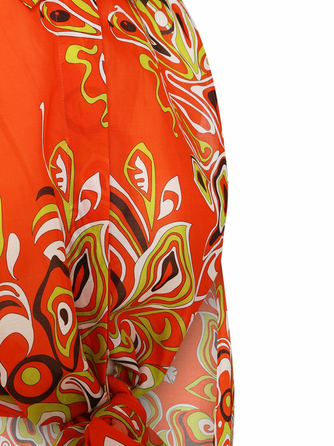 EMILIO PUCCI Printed Cotton Blend Cropped Shirt Emilio Pucci