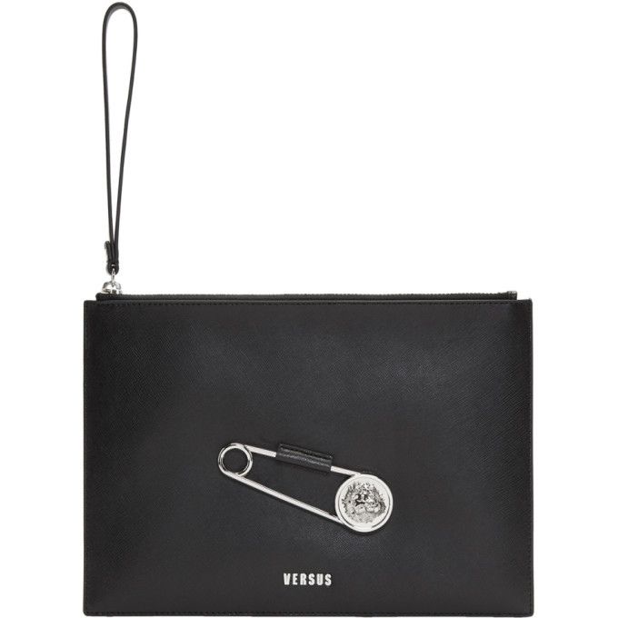 Versus Black Large Safety Pin Pouch Versus