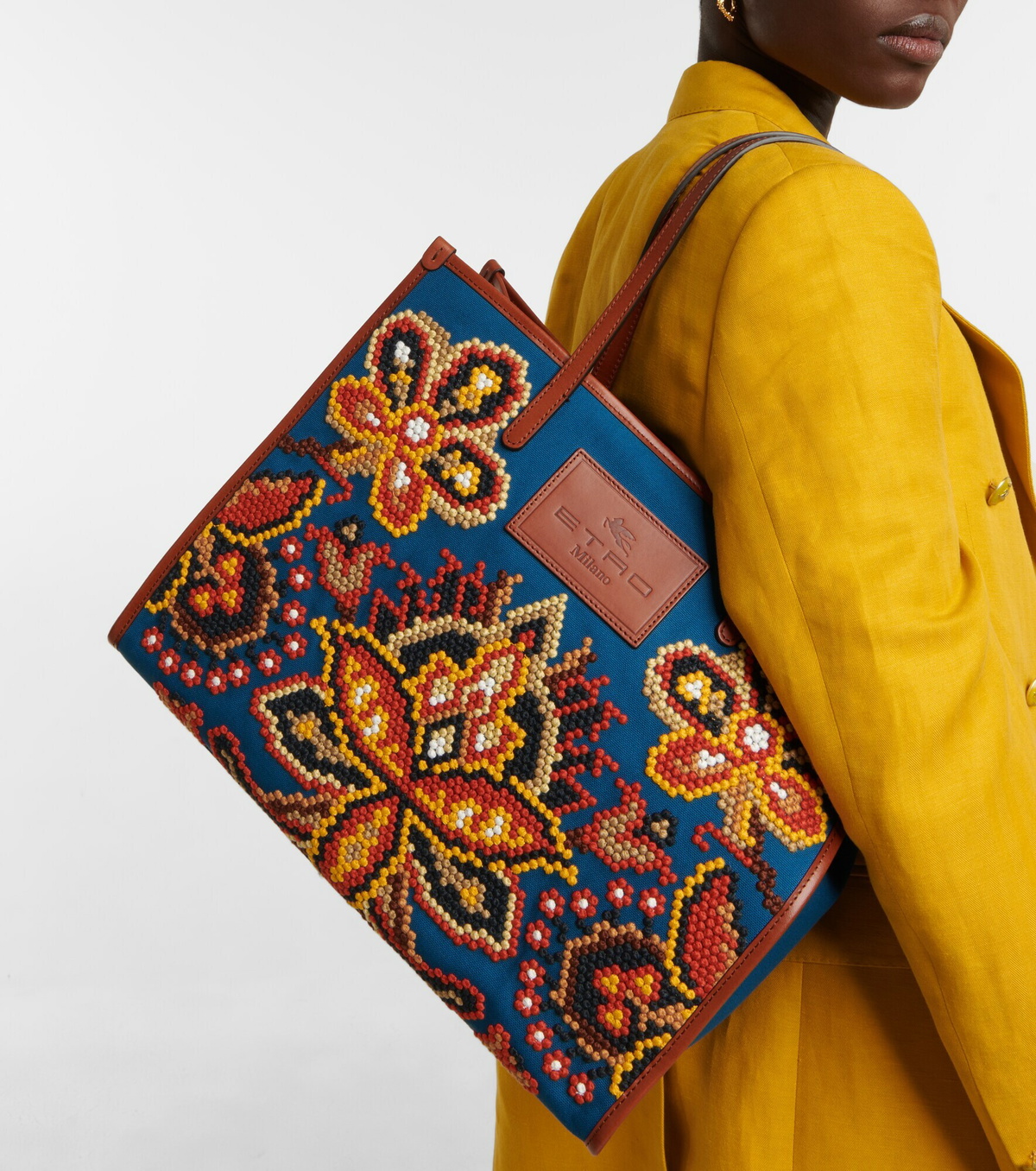 Etro - Globetrotter Medium embroidered tote Etro