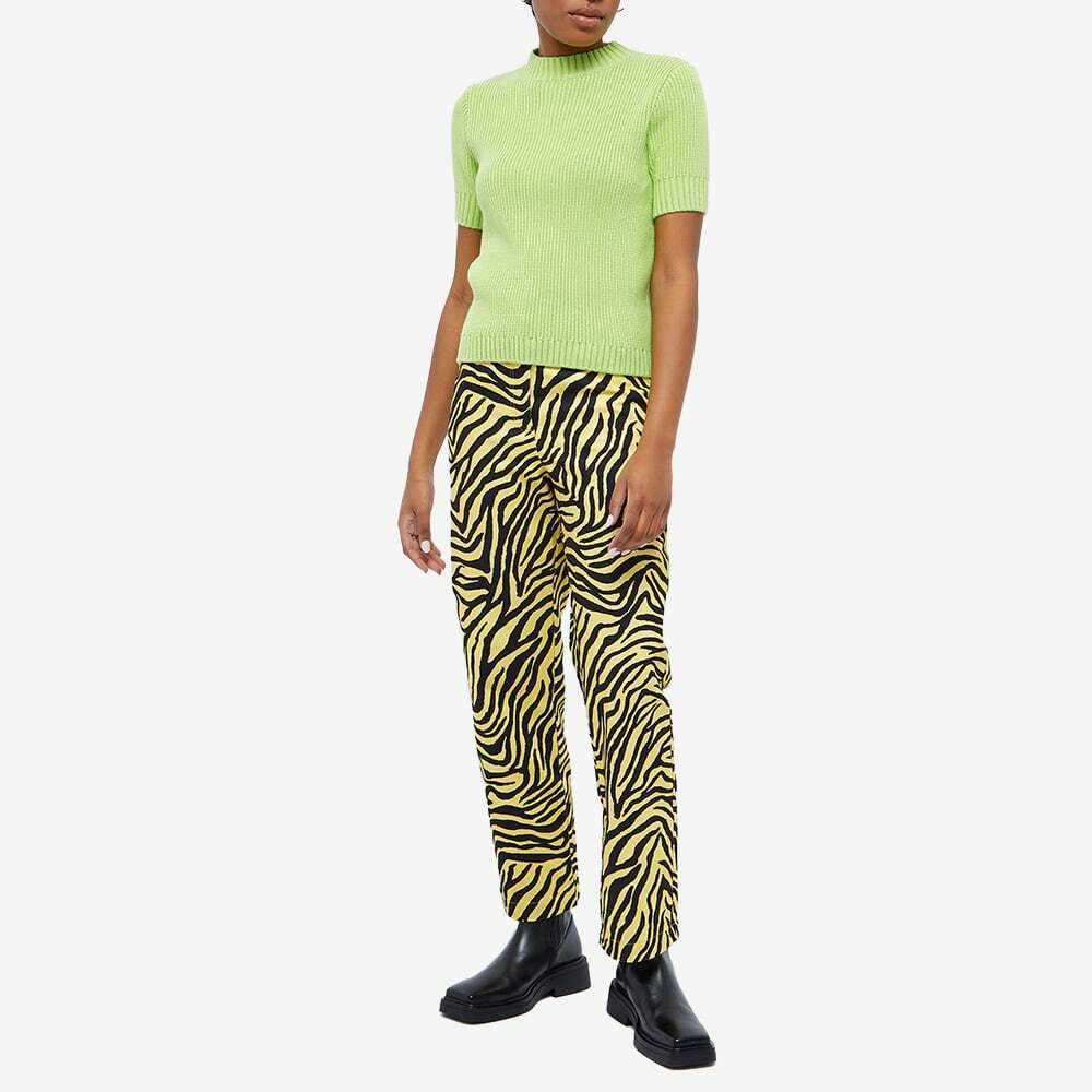 KITRI Women's Eden Knitted T-Shirt in Green KITRI