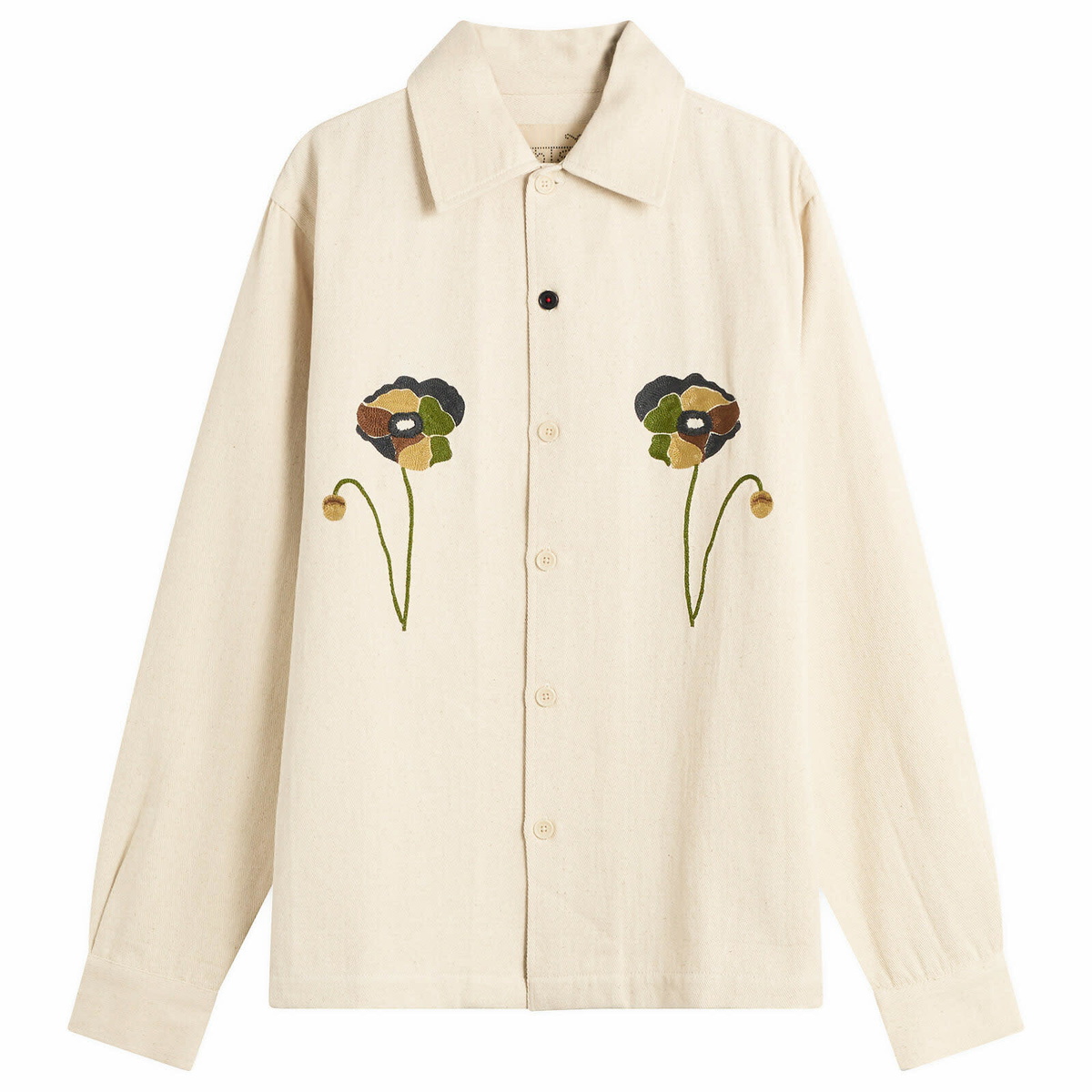 Kardo Men's Martin Embroidered Shirt in Natural Kardo