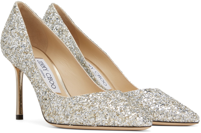 Jimmy Choo Silver Romy 85 Heels Jimmy Choo