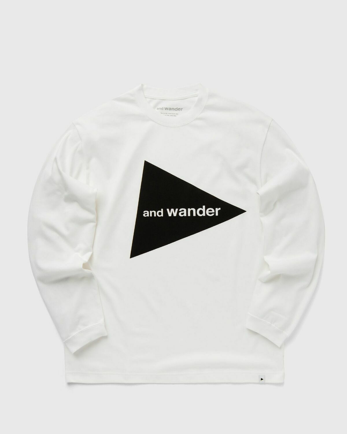 And Wander And Wander Logo Ls T White Longsleeves and Wander