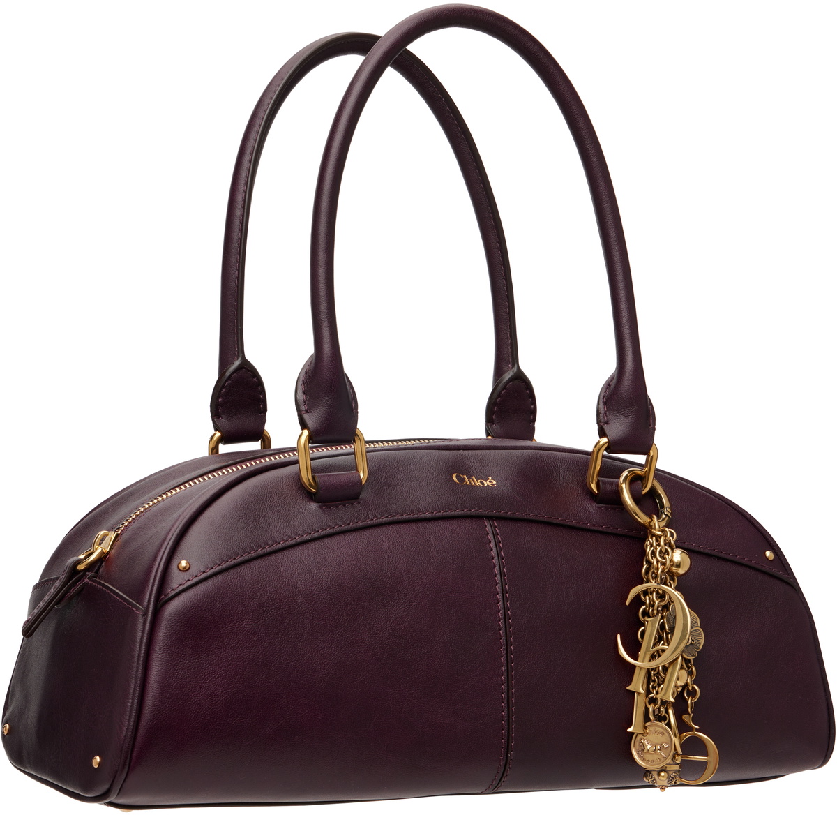 Chloé Burgundy Soft Leather Chloé Bowling Bag Chloe