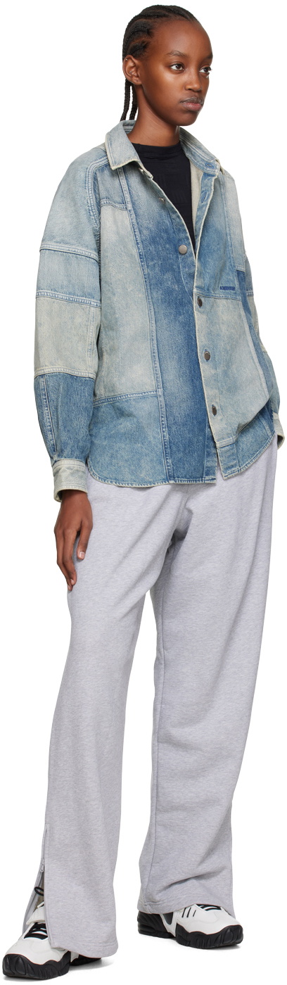 AMBUSH Blue Patchwork Denim Shirt Ambush