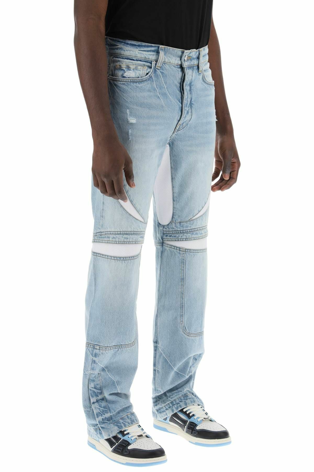 AMIRI mx-3 jeans with mesh inserts Light blue Amiri