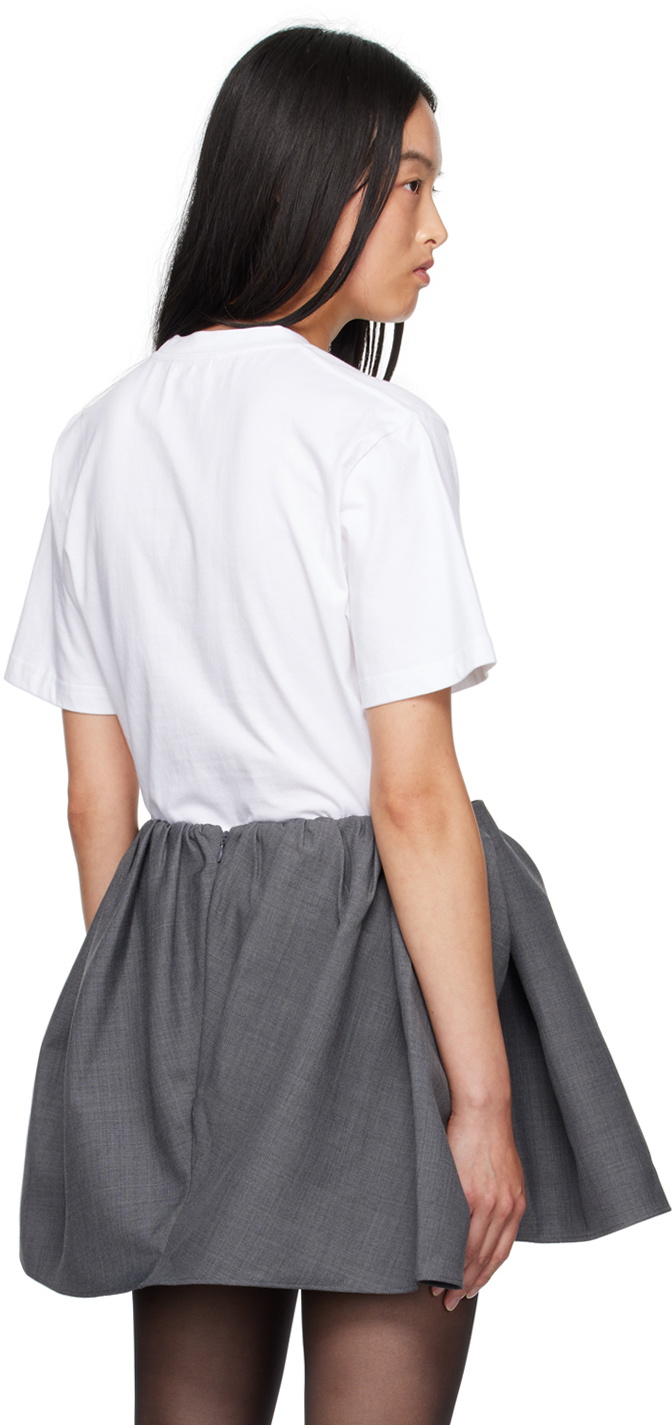 SHUSHU/TONG White Embroidered-Logo T-Shirt Shushu/Tong