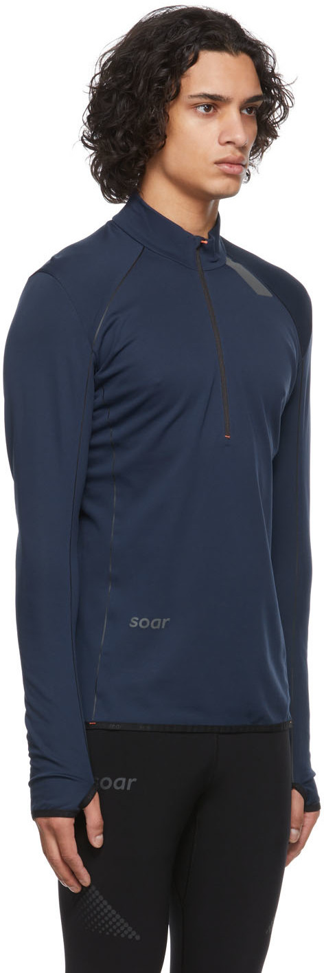 Soar Running Navy Wooltech Zip-Up Soar Running
