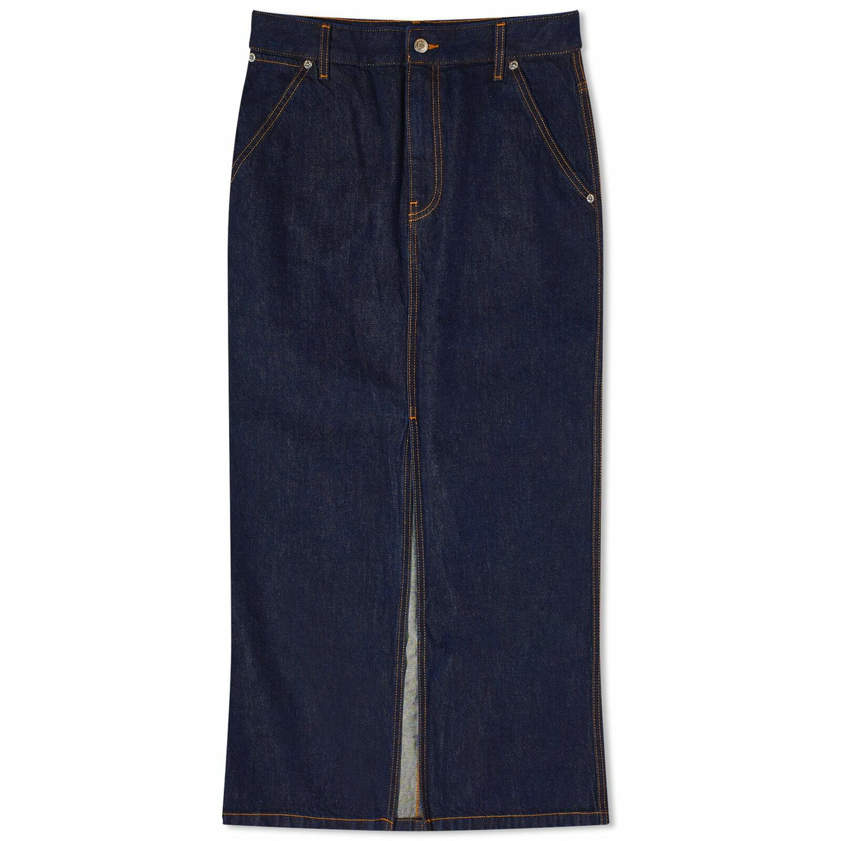 Helmut Lang Women's Denin Midi Skirt in Indigo Rinse Helmut Lang