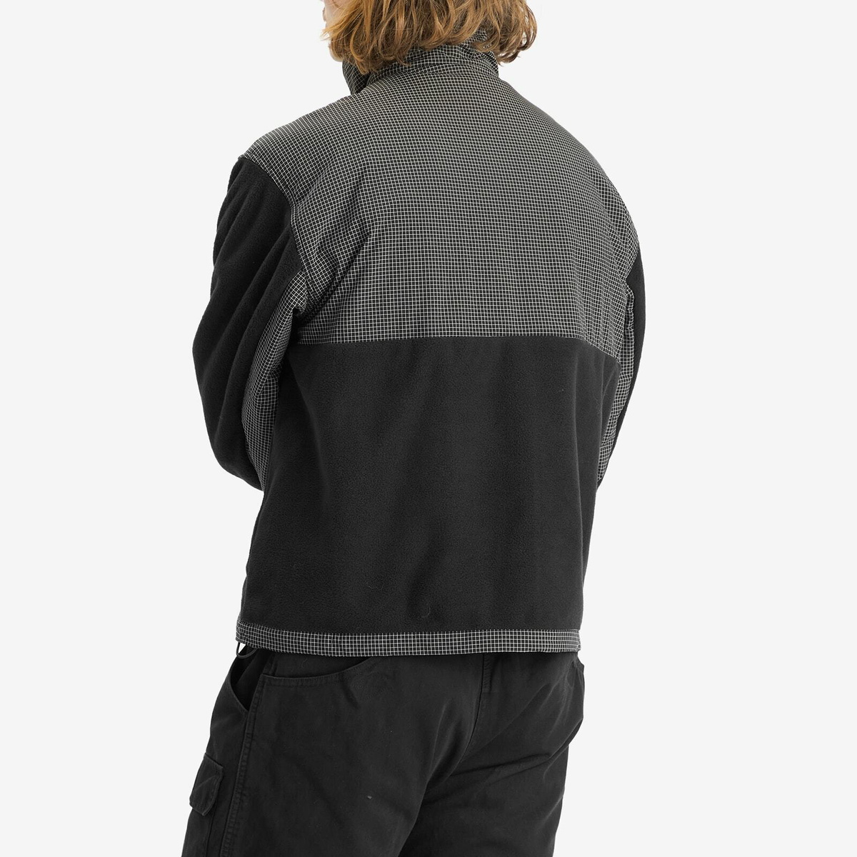 Brain Dead Men's Equipment Ripstop Zip Fleece Jacket in Black Brain Dead