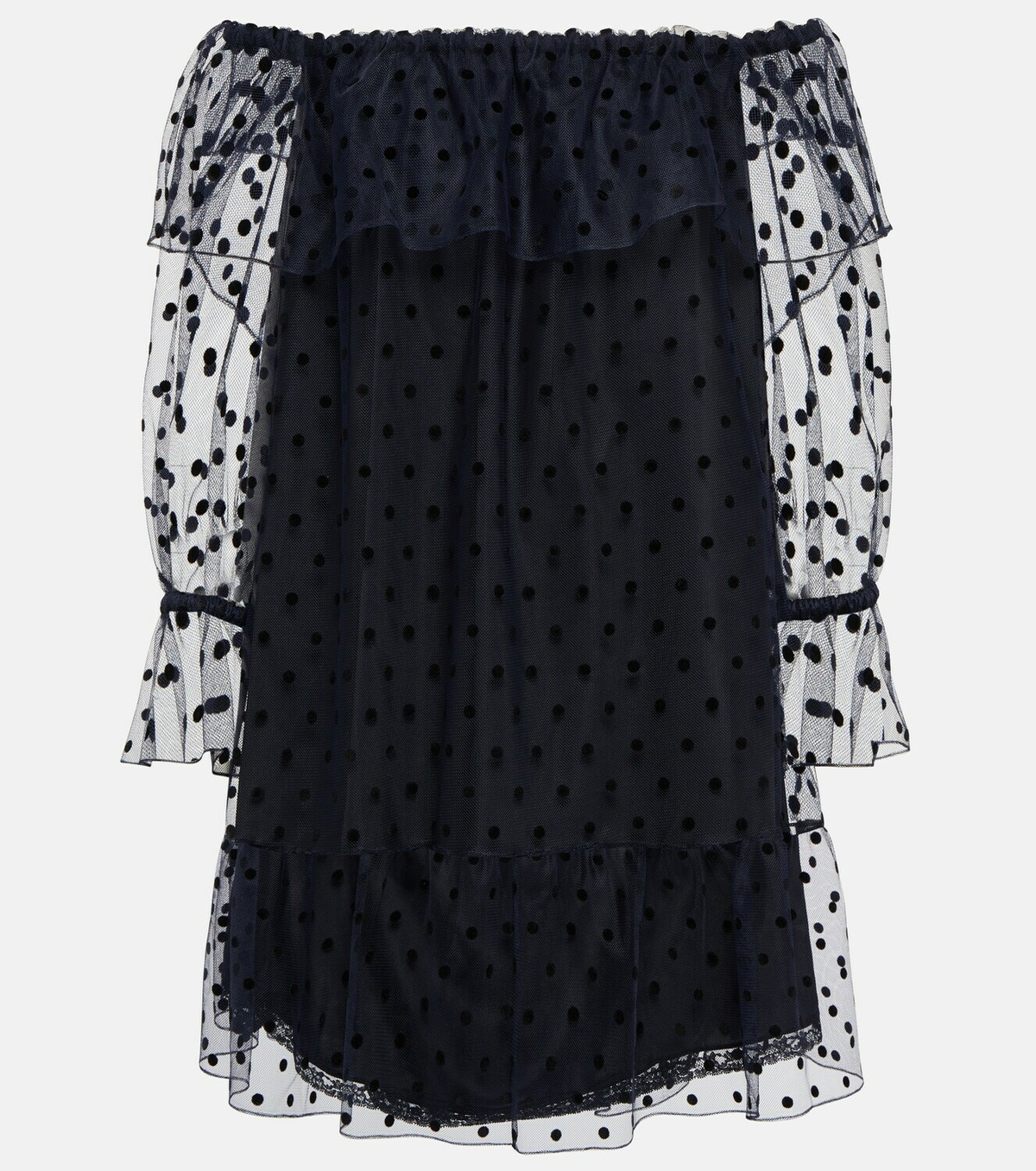 Gucci - Polka-dot off-shoulder minidress Gucci