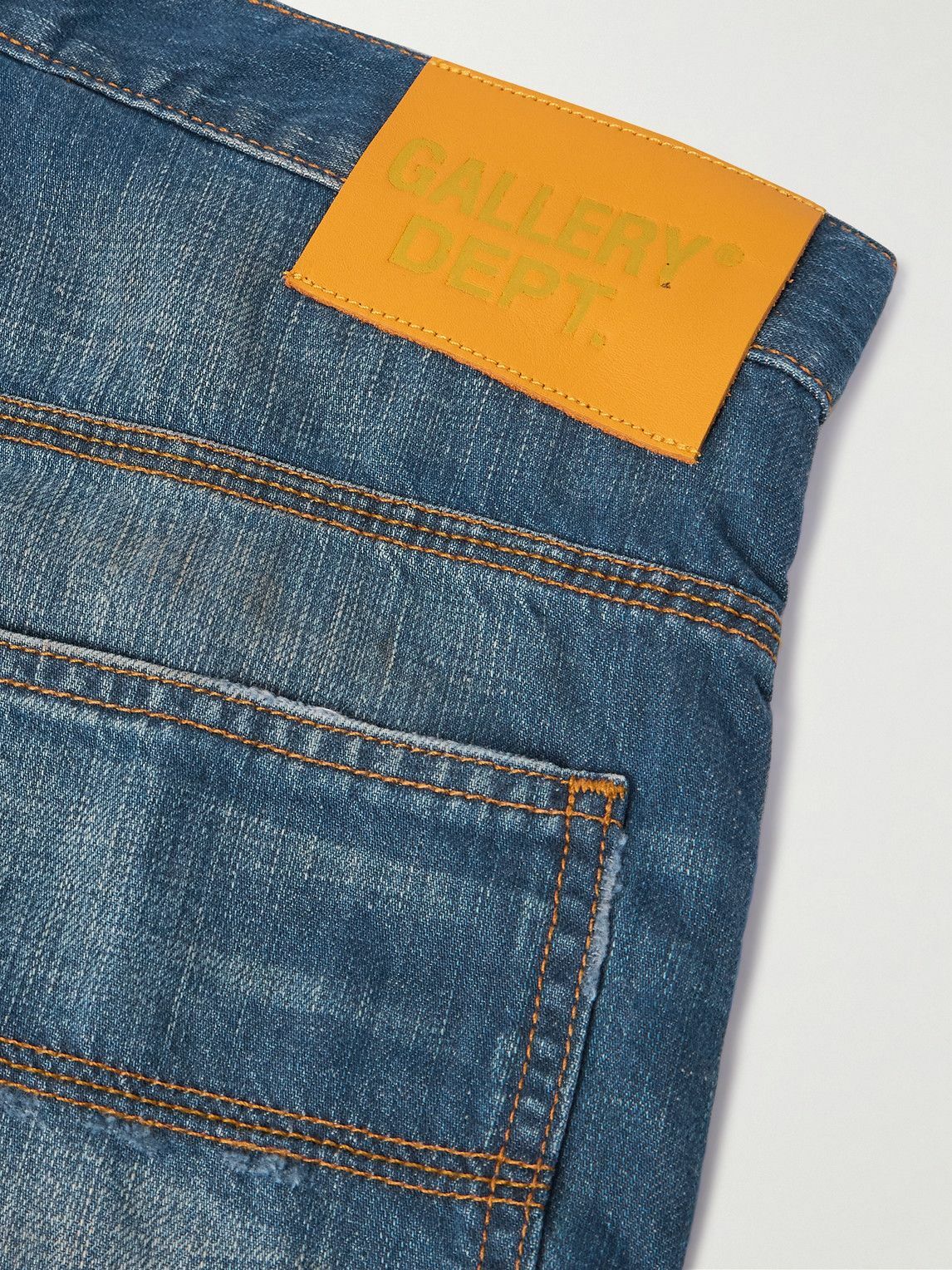 Gallery Dept. - Bare Knuckle Straight-Leg Distressed Patchwork Jeans ...