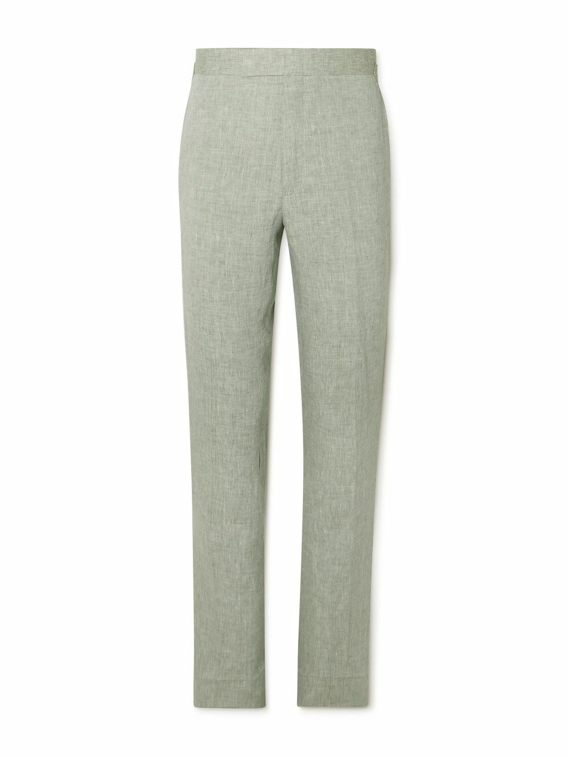 Kingsman - Straight-Leg Linen Suit Trousers - Green Kingsman