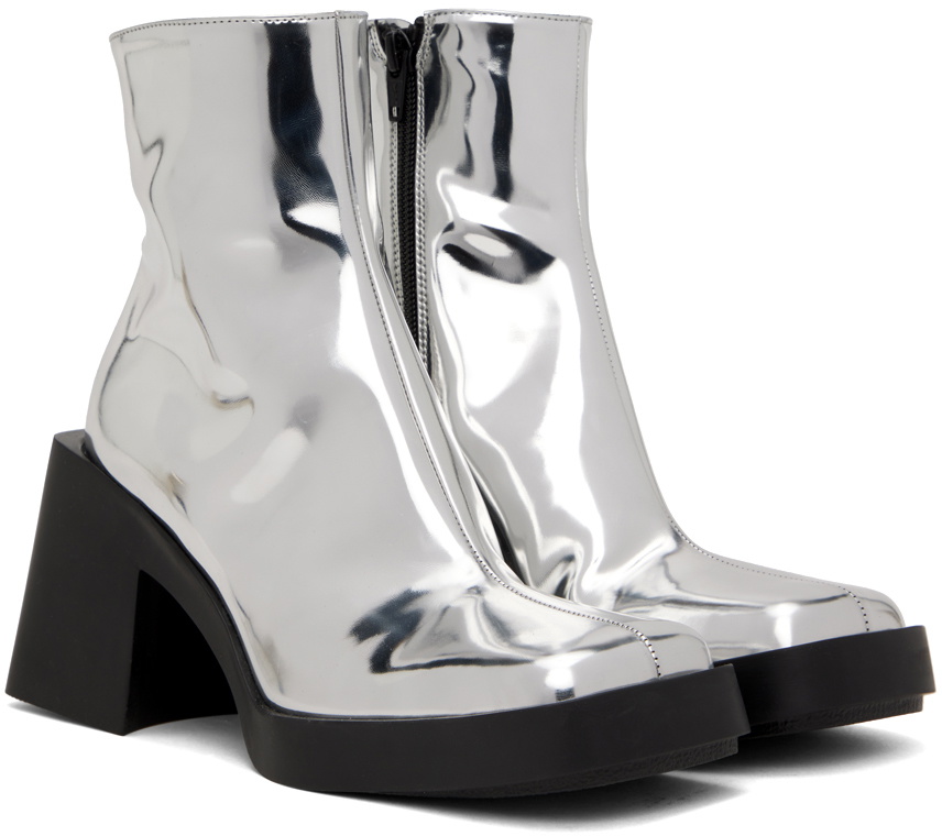 Justine Clenquet Silver Milla Boots Justine Clenquet