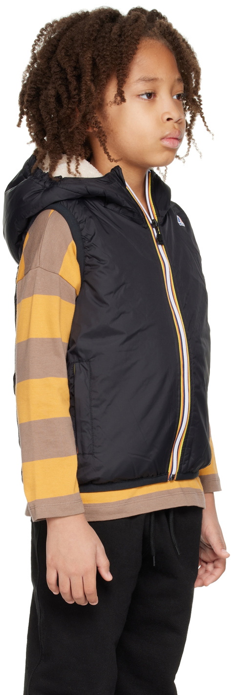 K-Way Kids Black 3.0 Orlan Orsetto Vest K-way