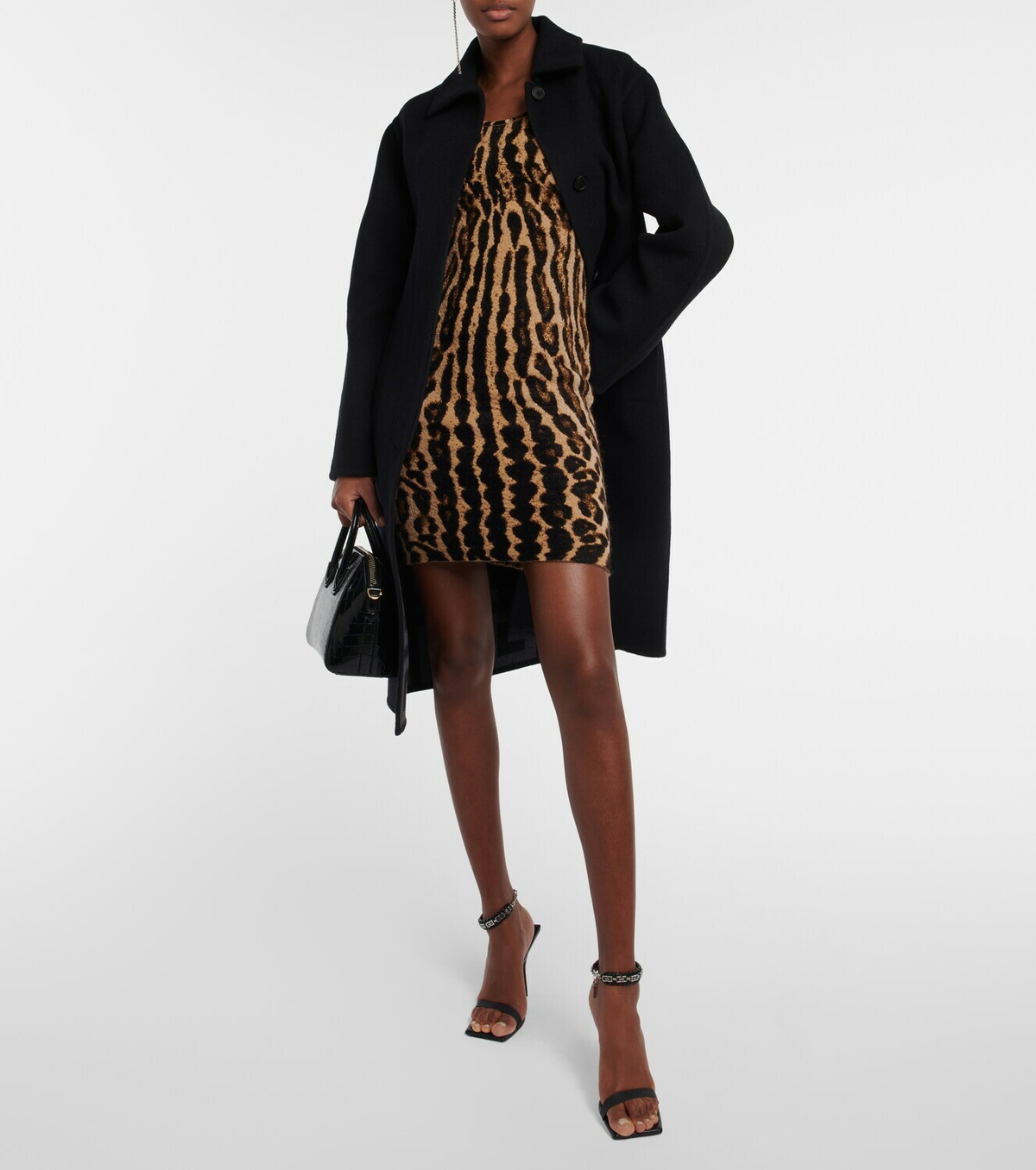Givenchy - Leopard-print mohair-blend minidress Givenchy