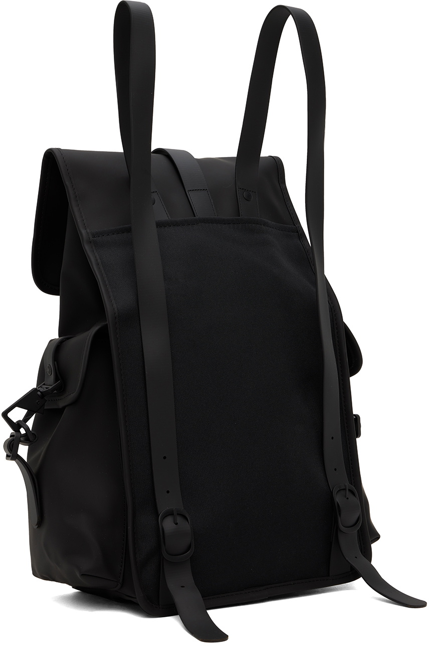RAINS Black Rucksack Cargo Backpack Rains