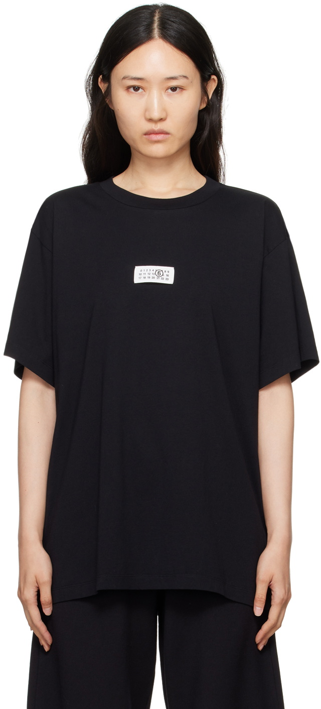 MM6 Maison Margiela Black Patch T-Shirt MM6 Maison Margiela