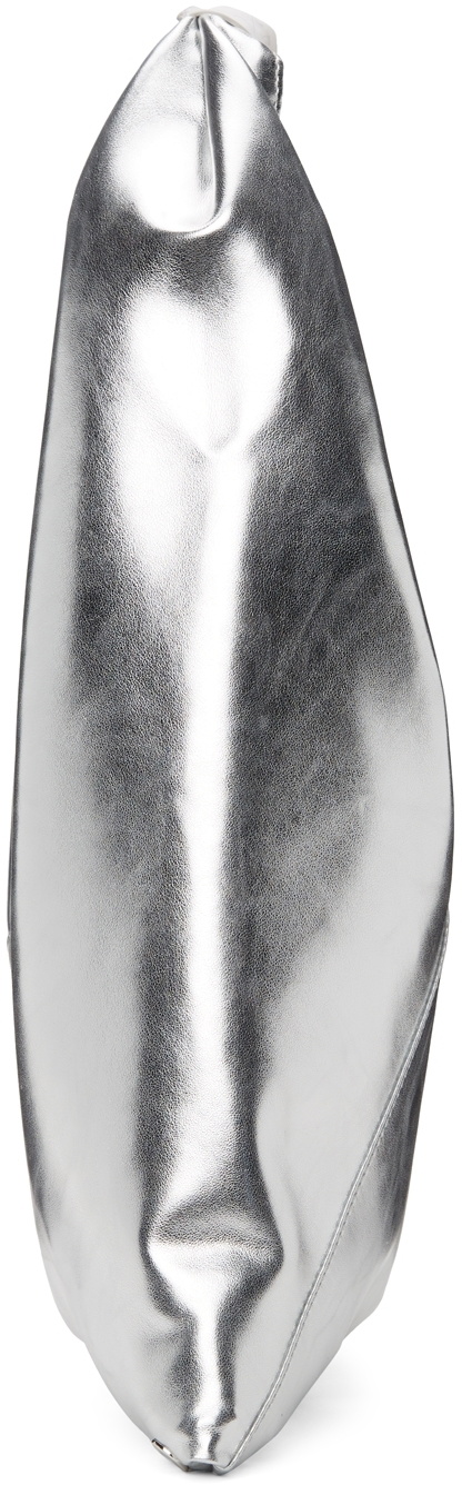 MM6 Maison Margiela Silver Metallic Triangle Tote MM6 Maison Margiela