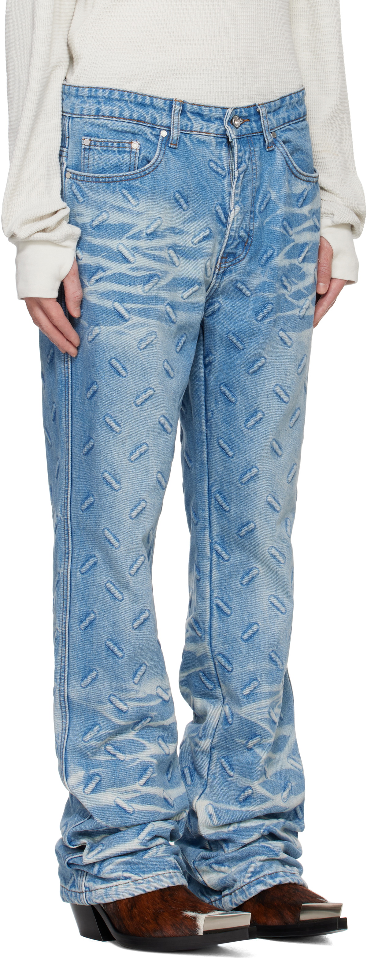 Who Decides War Blue Thread Plate Jeans WHO DECIDES WAR by Ev Bravado