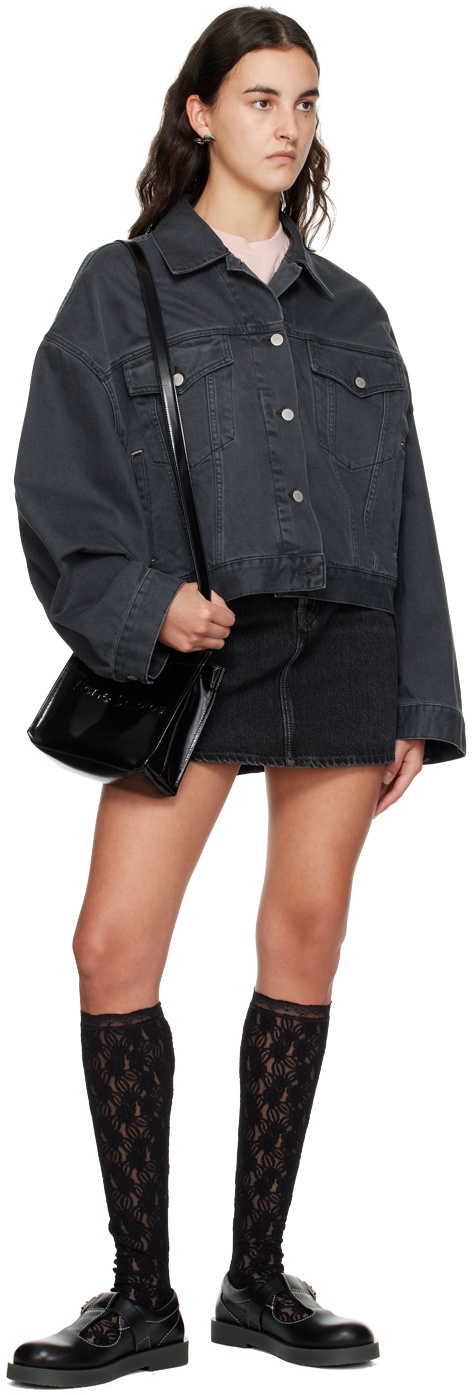 Acne Studios Black Loose-Fit Denim Jacket Acne Studios