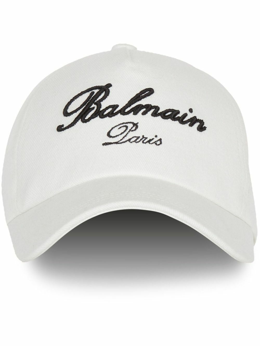 Balmain White Signature Cotton Baseball Cap Balmain