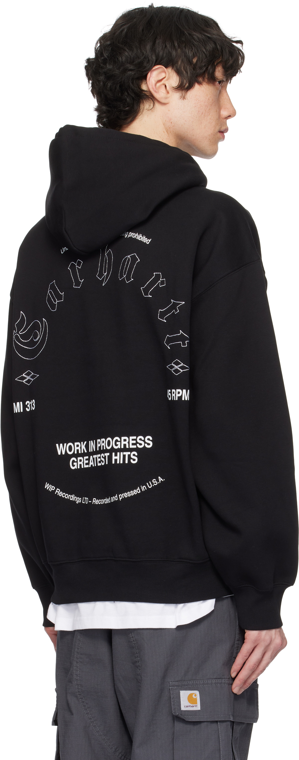 Carhartt Work In Progress Black Greatest Hits Hoodie Carhartt WIP