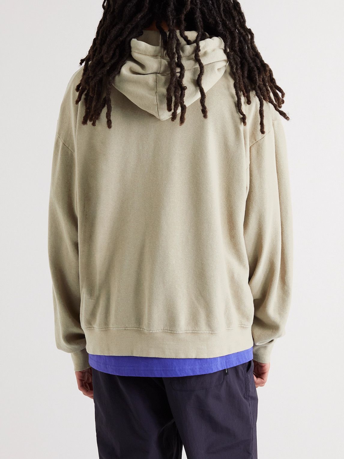 POLITE WORLDWIDE® - Embroidered Cotton-Jersey Hoodie - Neutrals POLITE ...