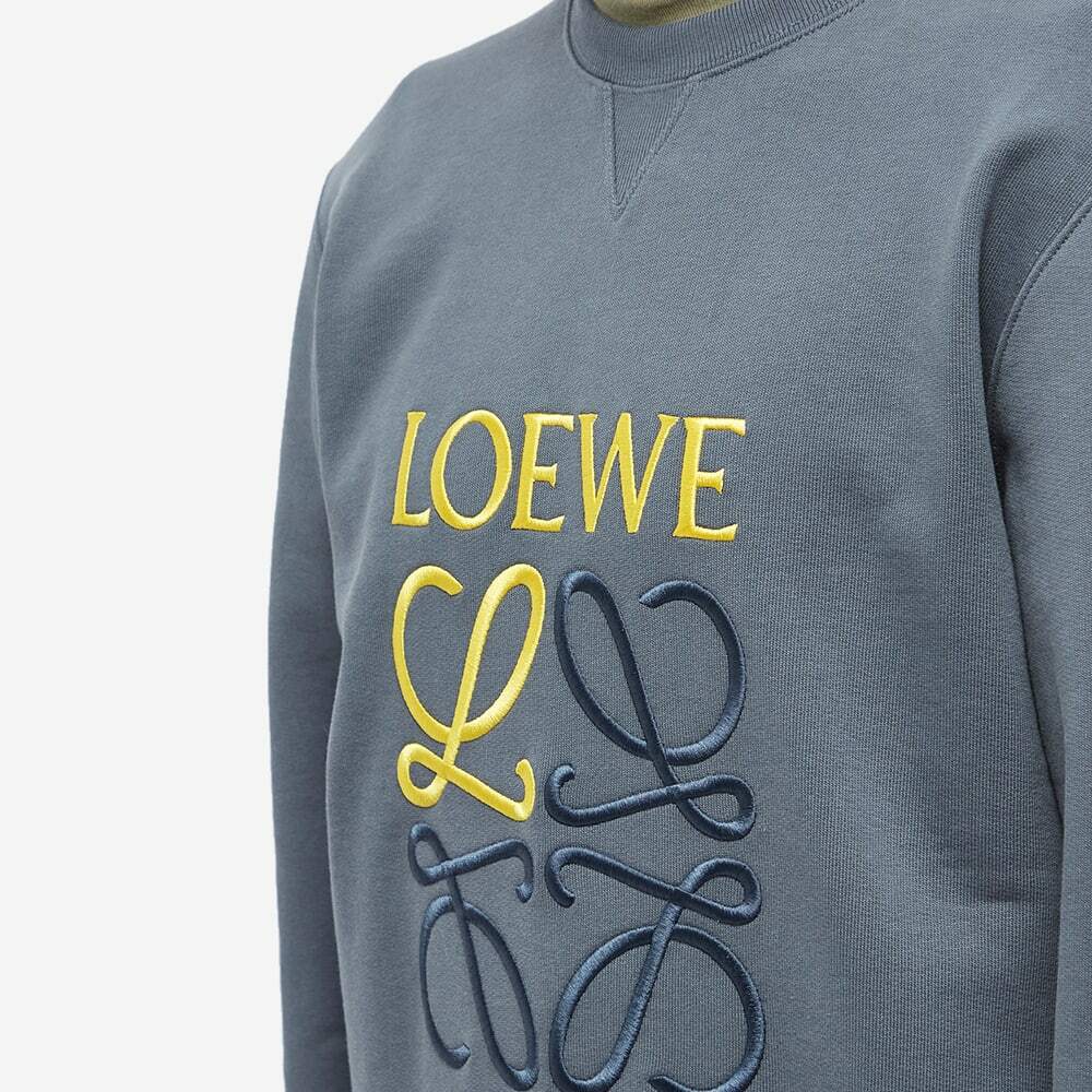 Loewe Men's Anagram Crew Sweat in Onyx Blue Loewe