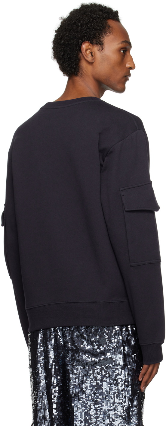 Dries Van Noten Navy Cargo Sweatshirt Dries Van Noten