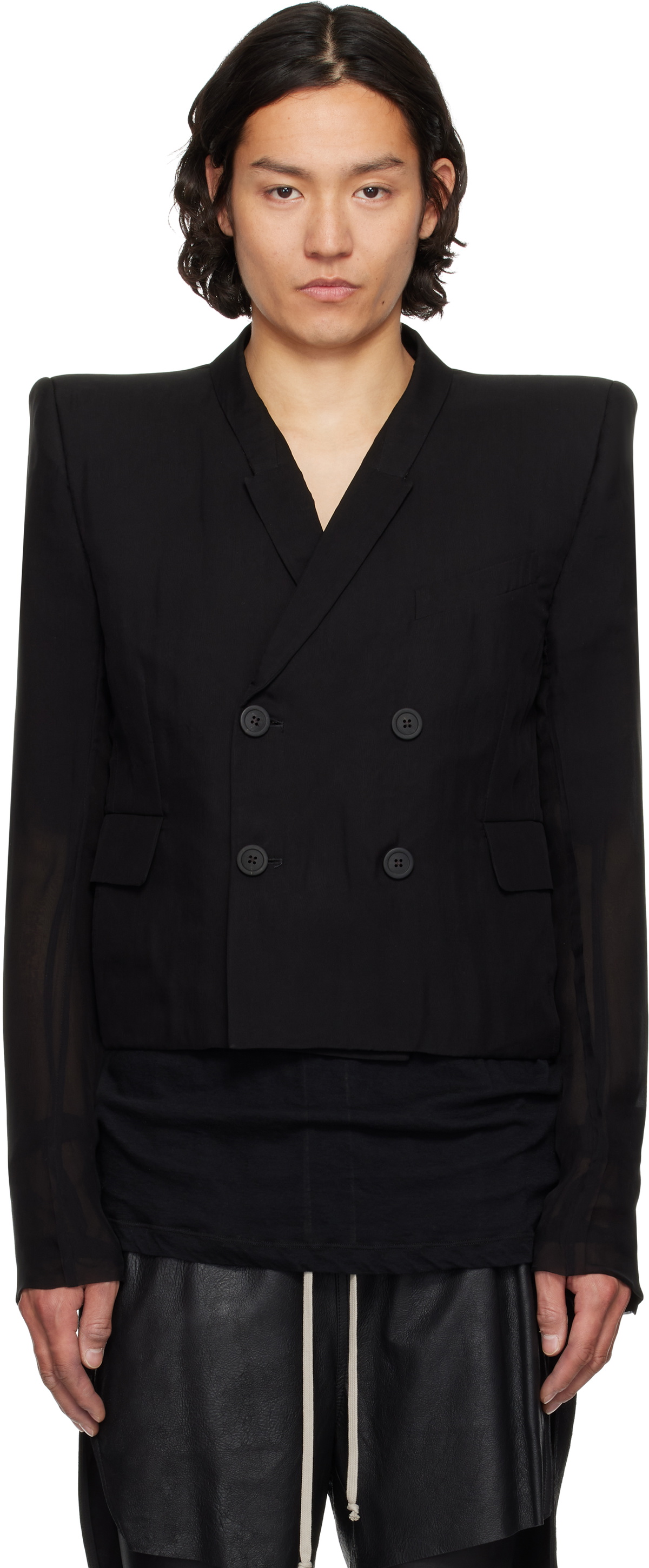 Rick Owens Black Hollywood JMF Neue Blazer Rick Owens