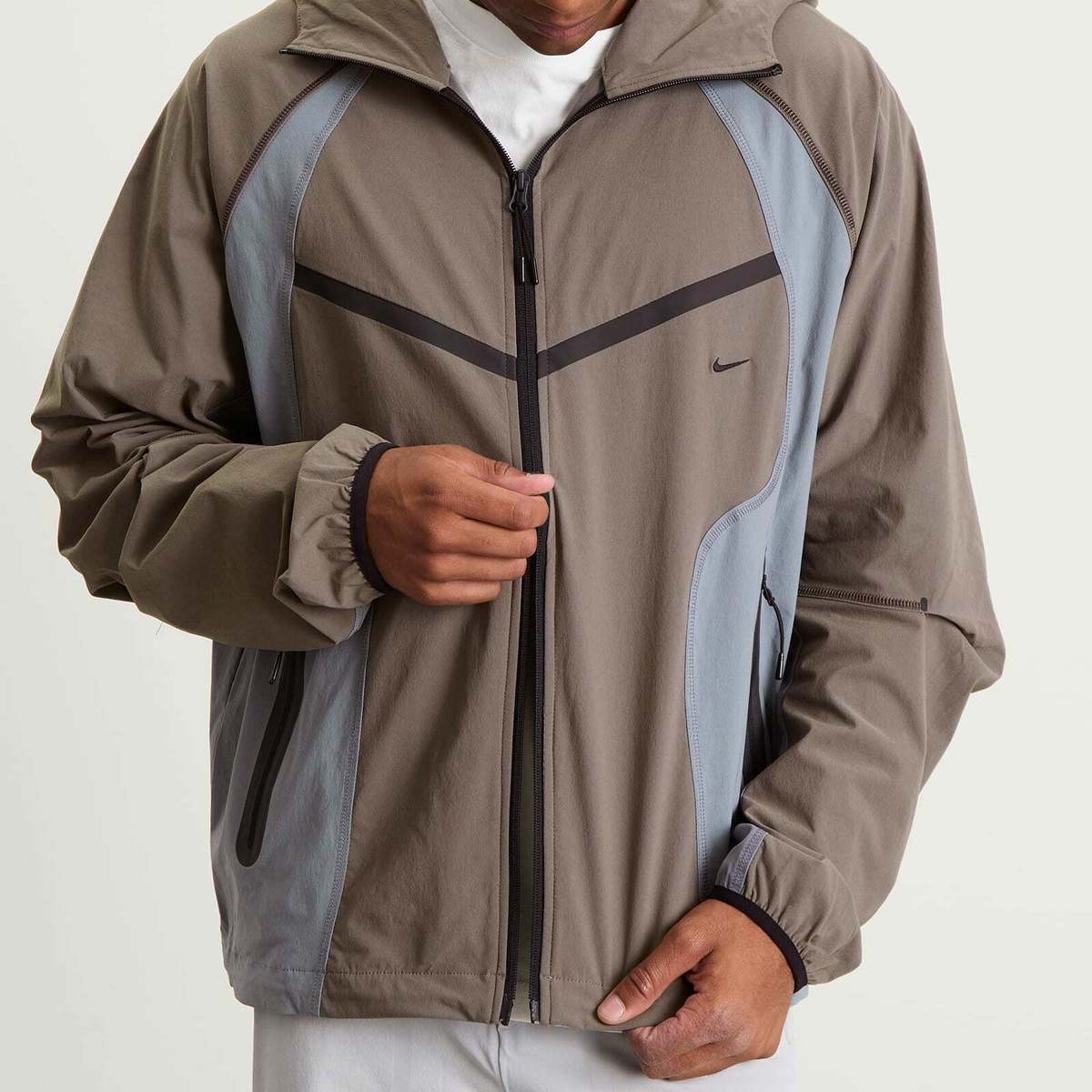 Nike Men's Tech Woven Pro Jacket in Cave Stone/Cool Grey/Black Nike