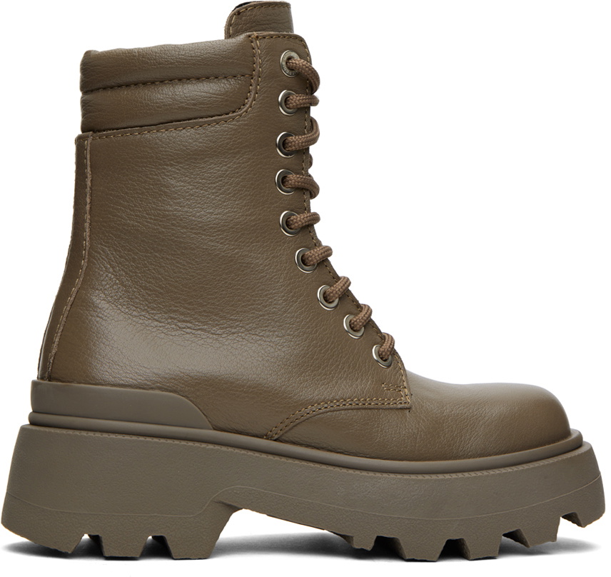 AMI Paris Taupe Ranger Boots AMI