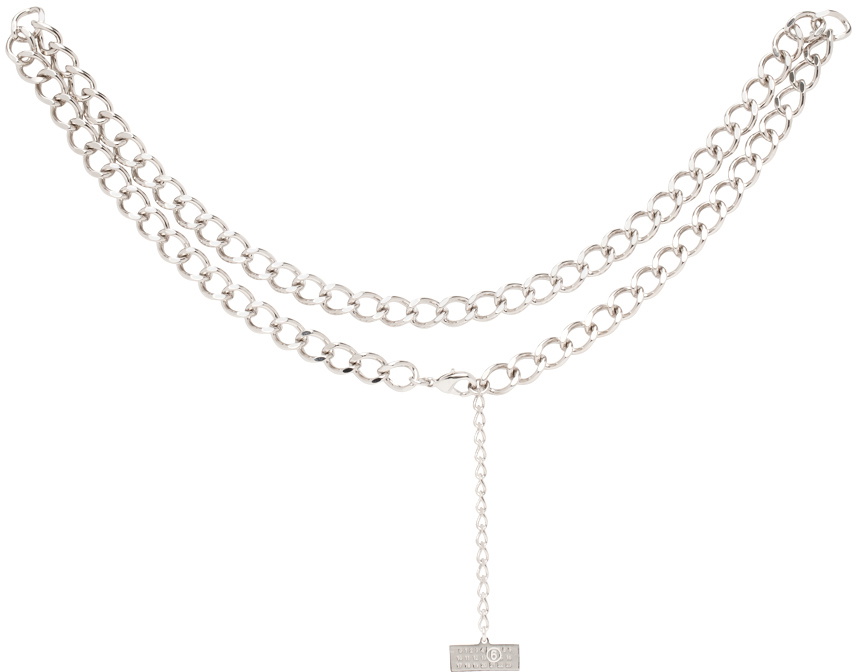 MM6 Maison Margiela Silver Chain Brooch MM6 Maison Margiela