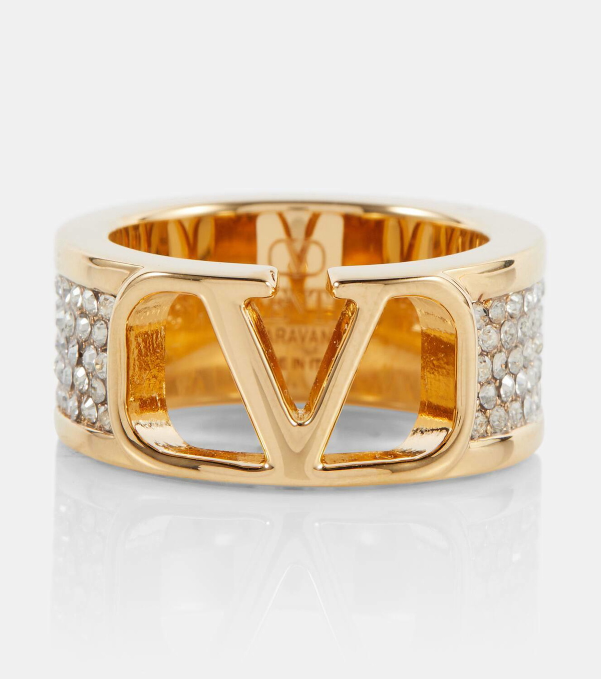 Valentino VLogo crystal-embellished ring Valentino