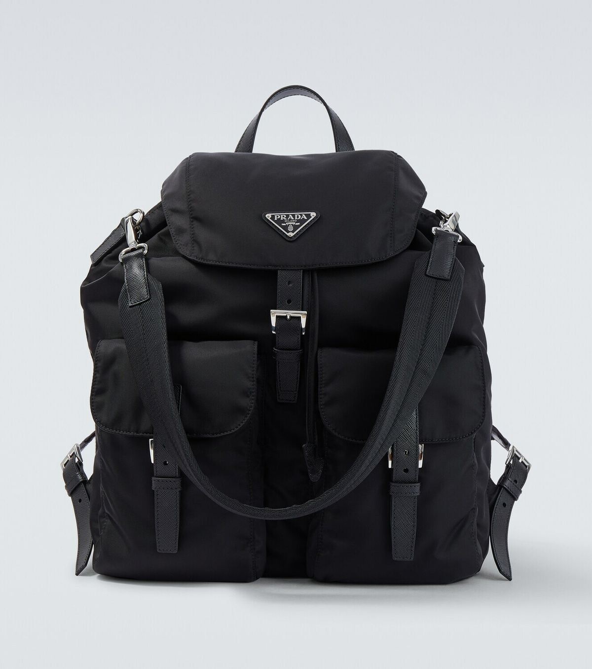 Prada Re-Nylon leather-trimmed backpack Prada