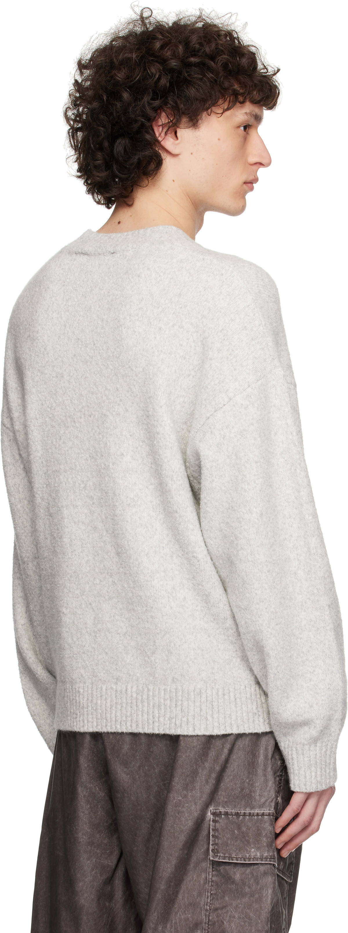 Represent Gray Marled Knit Sweater Represent