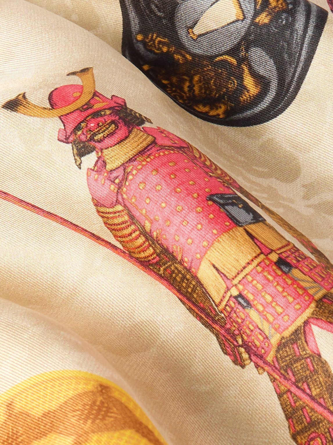 Rubinacci - Samurai Printed Silk-Twill Pocket Square Rubinacci