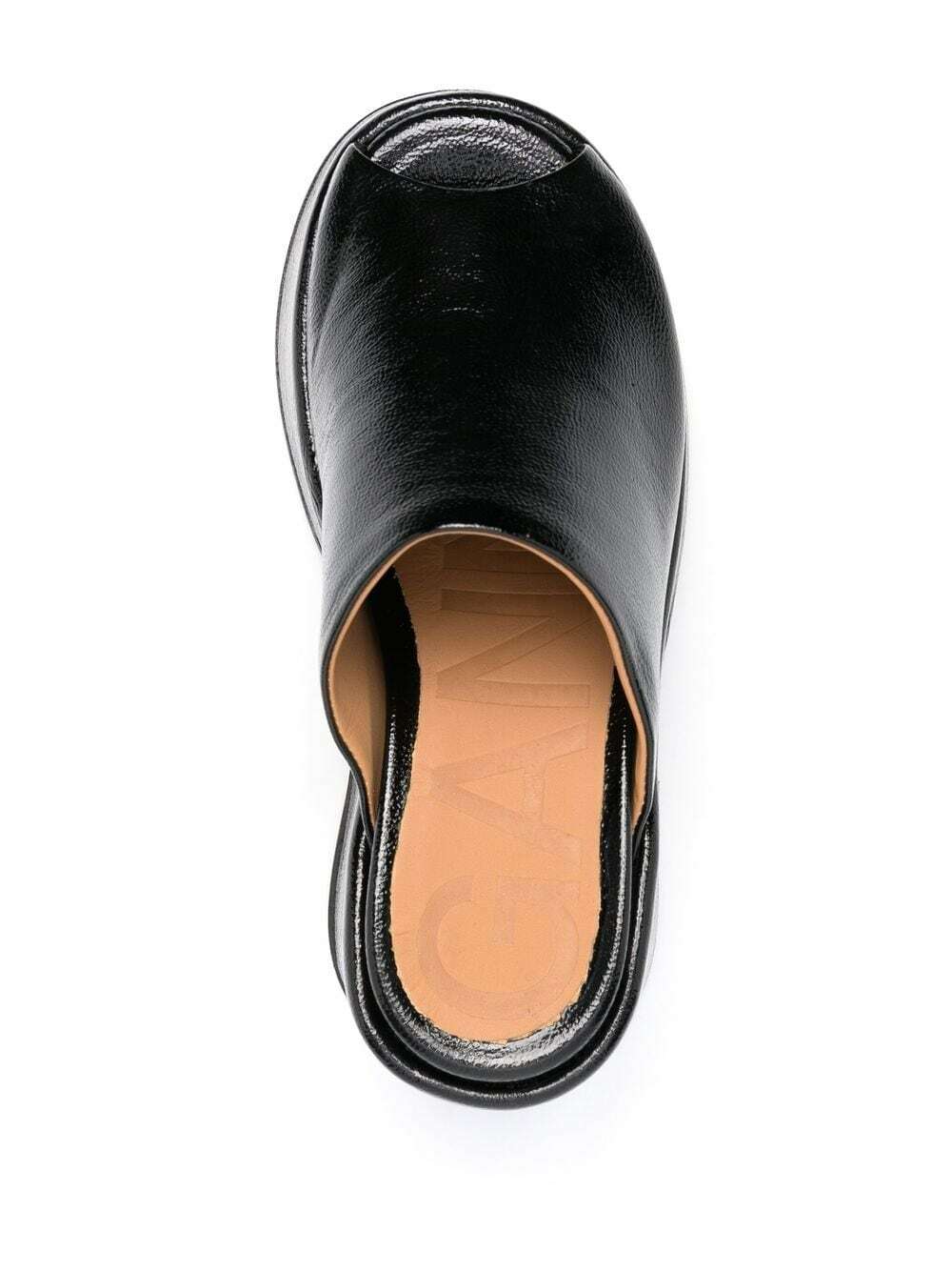 GANNI - Leahter Platform Mules GANNI