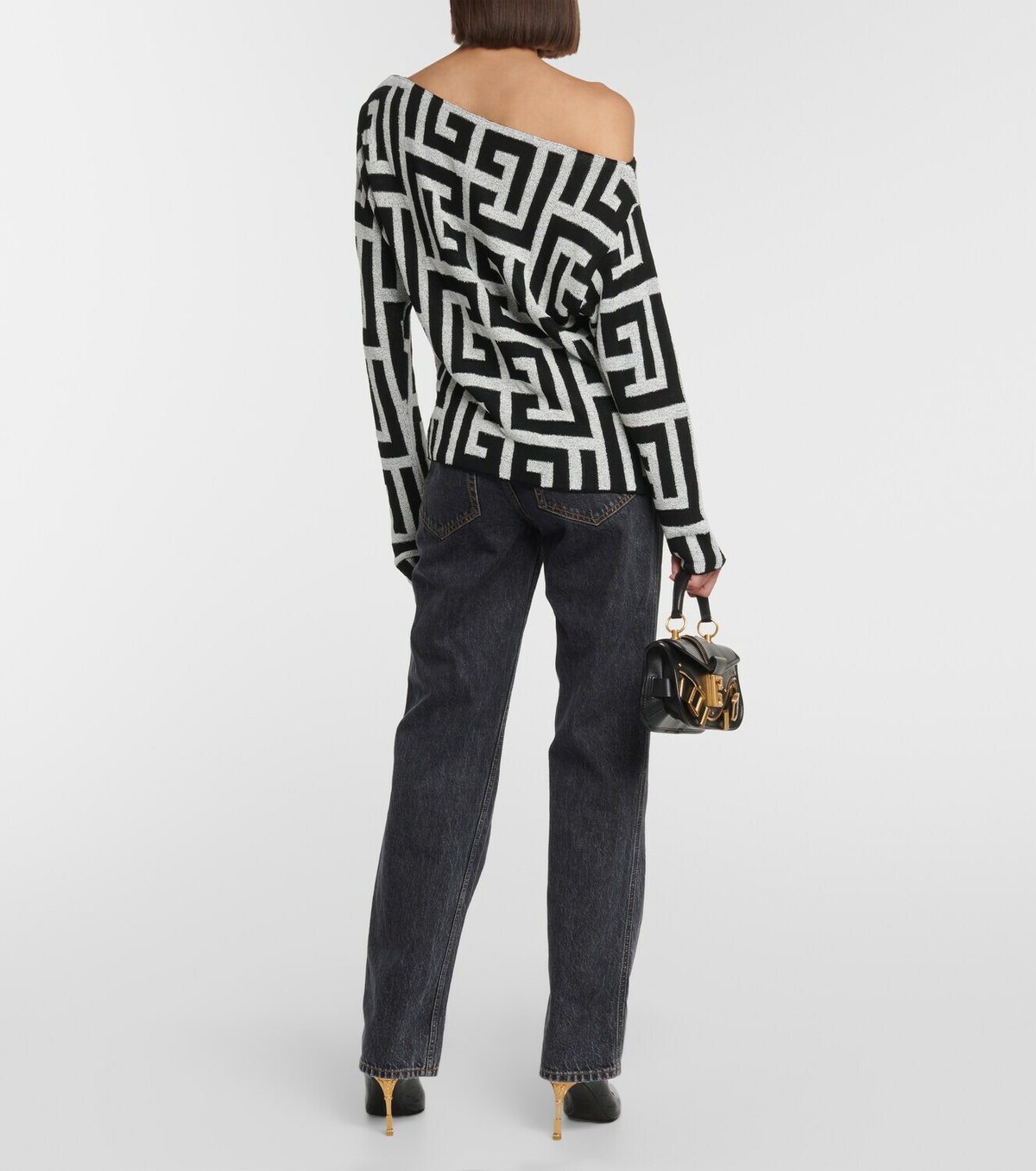 Balmain Monogram off-shoulder top Balmain