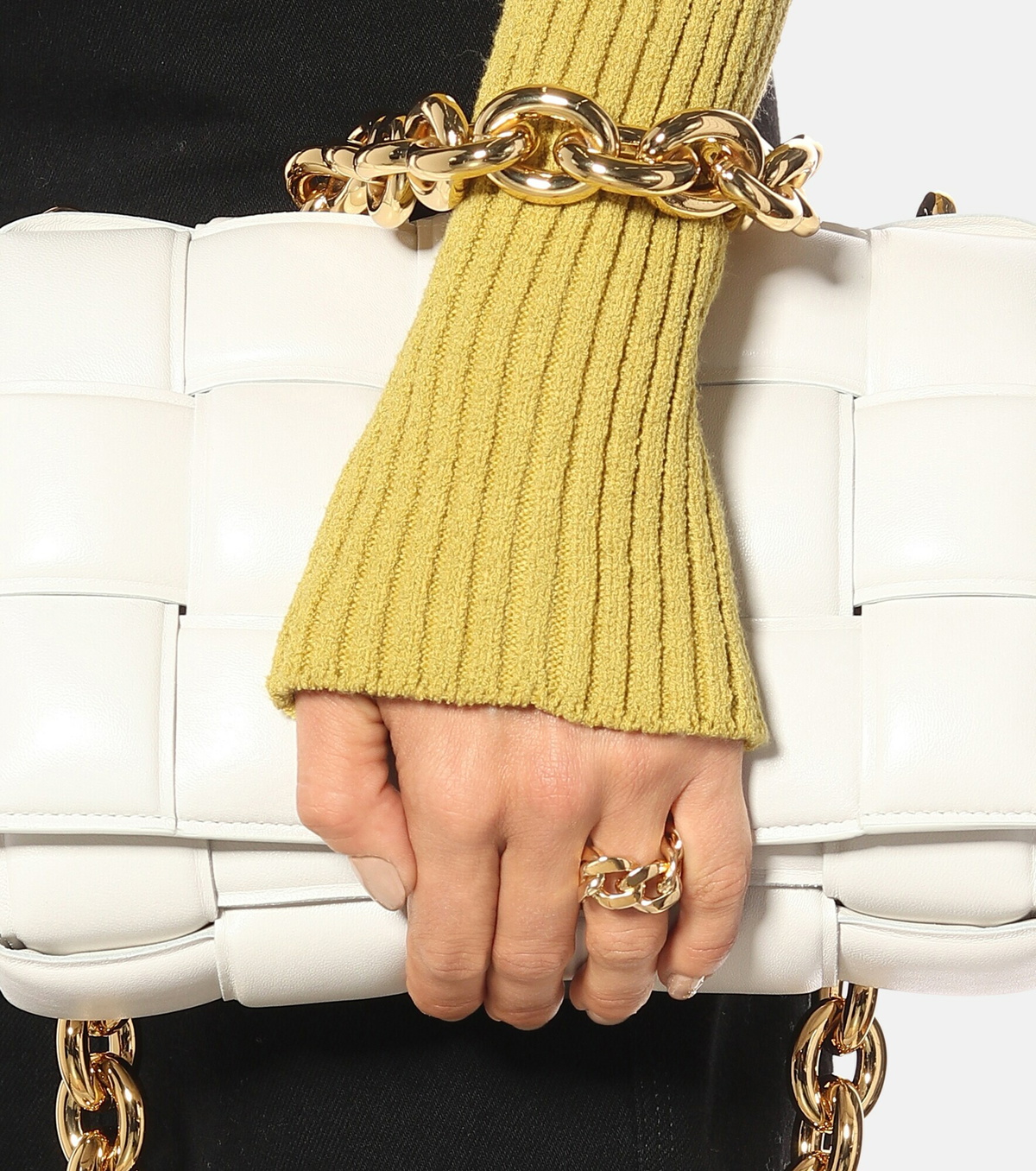 Bottega Veneta - Gold-plated sterling silver chain ring Bottega Veneta